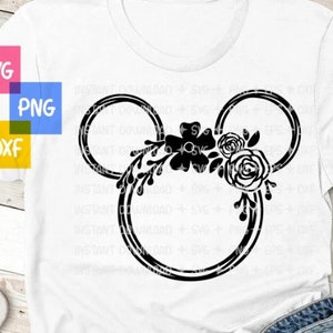 Boy and Girls Svg,mouse Flower Head,mouse Ears Svg,svg for Cricut and ...
