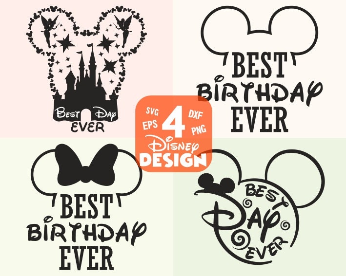 Mejor Cumpleaños Svg Mejor Día Svg Disney Svg Y Png Etsy México