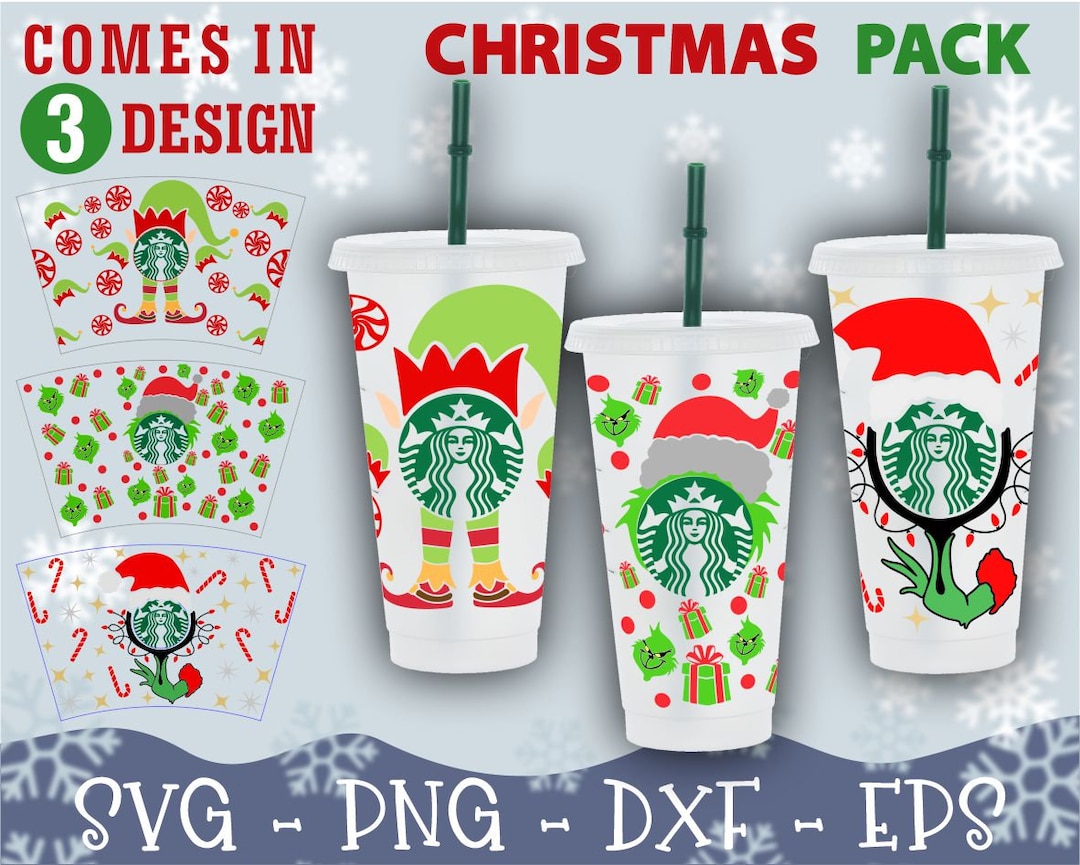 24oz Coffee Cold Cup Wrap,christmas Cold Cup Svg, Venti Cup Wrap Svg ...