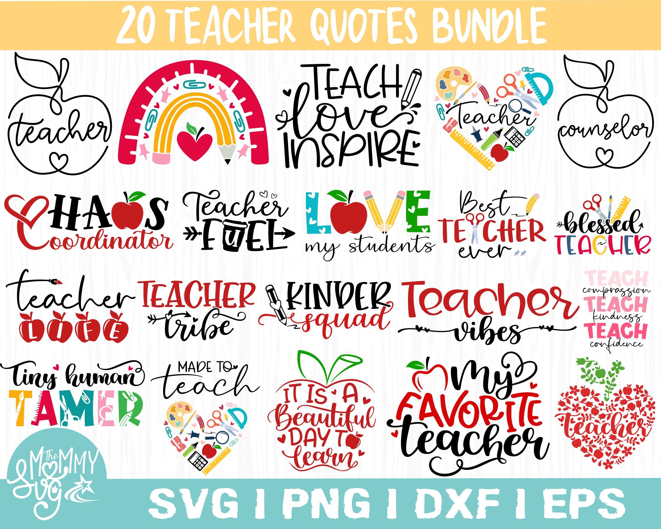 Teacher Svg Bundle Teacher Svg Teacher Appreciation Svg - Etsy