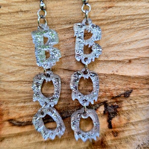Boo Earrings, Halloween Earrings, Acrylic Earrings, Halloween ...