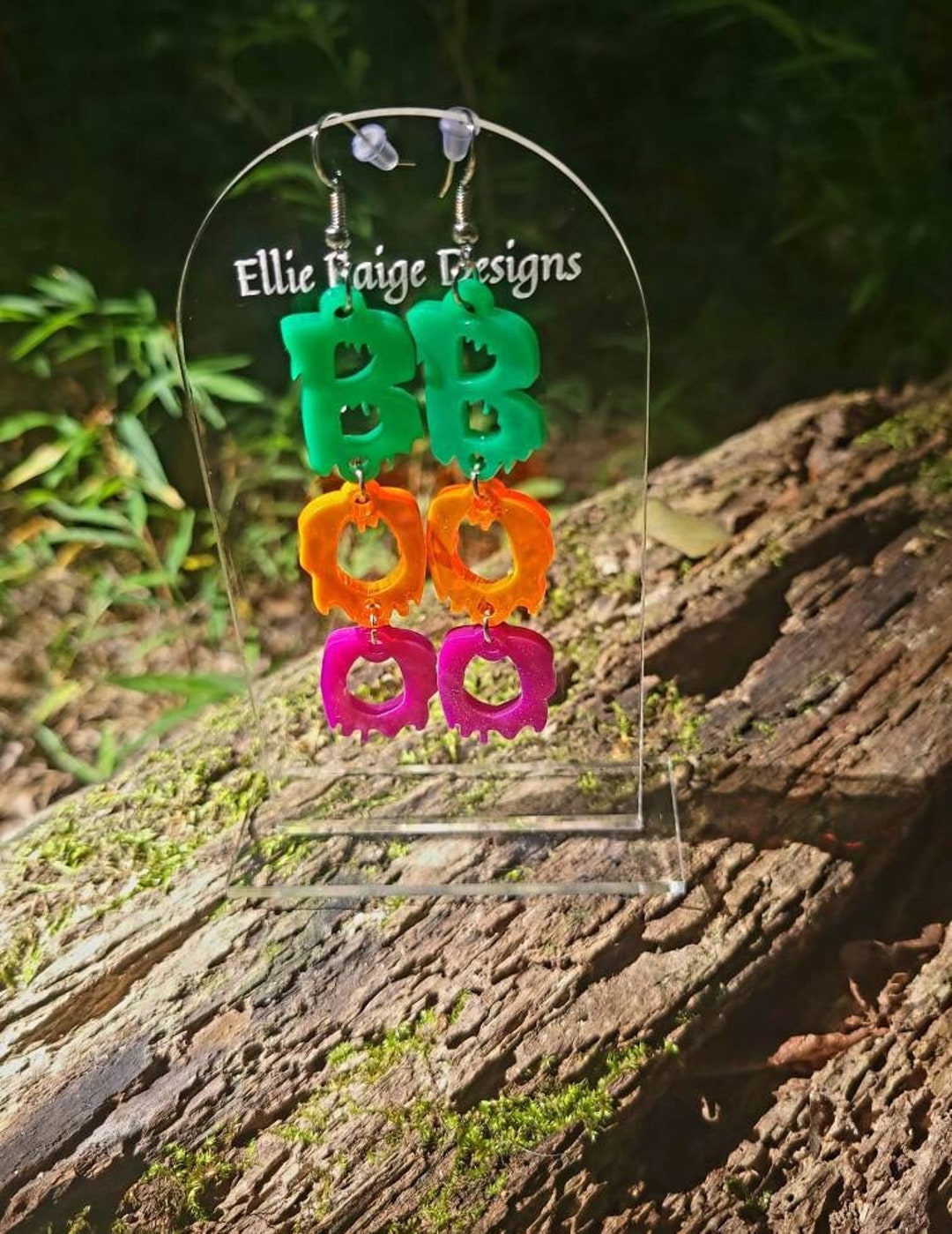 Boo Earrings, Halloween Earrings, Acrylic Earrings, Halloween ...