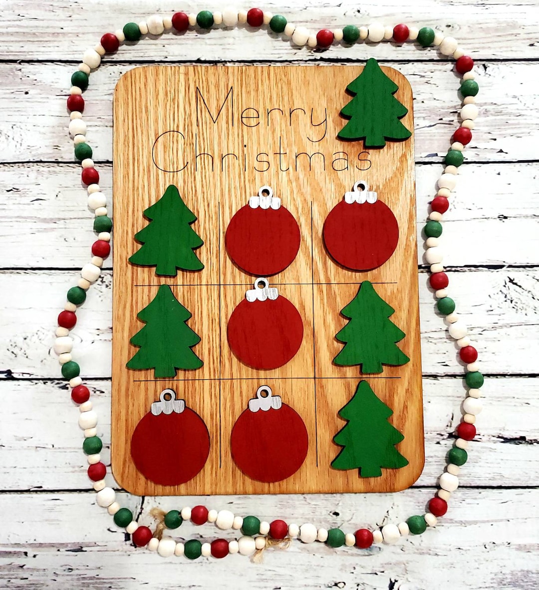Christmas Tic Tac Toe, Holiday Game, Christmas Games, Tic Tac Toe - Etsy