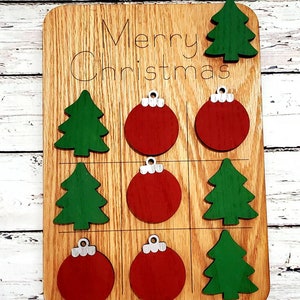 Christmas Tic Tac Toe, Holiday Game, Christmas Games, Tic Tac Toe - Etsy