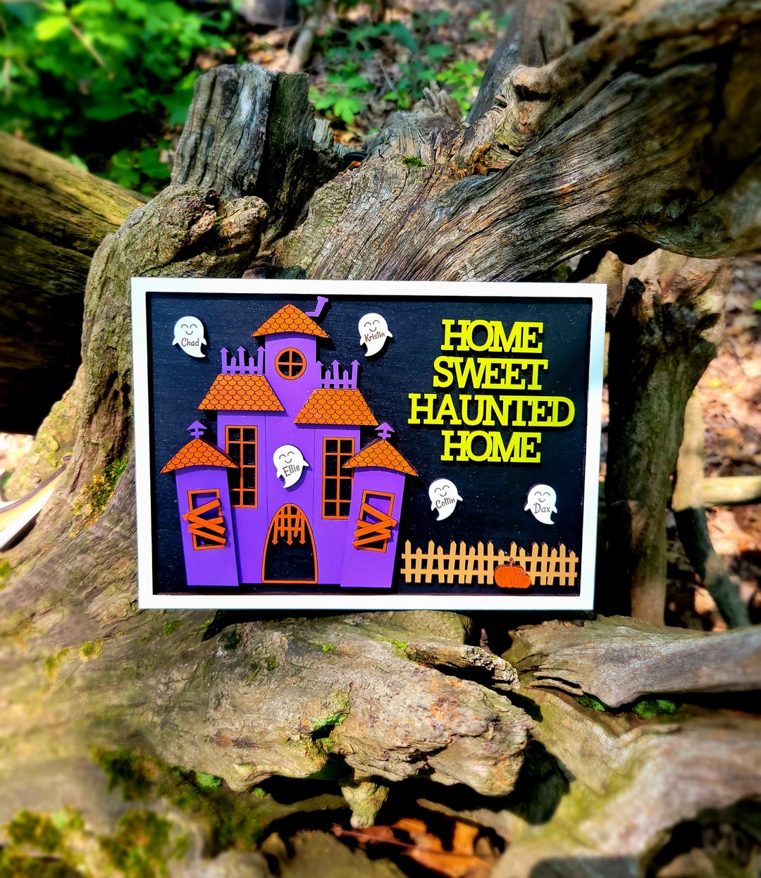 Custom Family Haunted House Sign, Personalized Halloween Decor ...