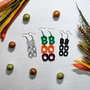 Boo Earrings, Halloween Earrings, Acrylic Earrings, Halloween ...