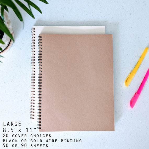 Large Wire Bound Notebooks 8.5 X 11 / Journals / | Etsy