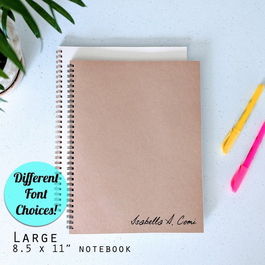 Personalized Wire Bound Notebook With Name 8.5 X 11 / Journals ...