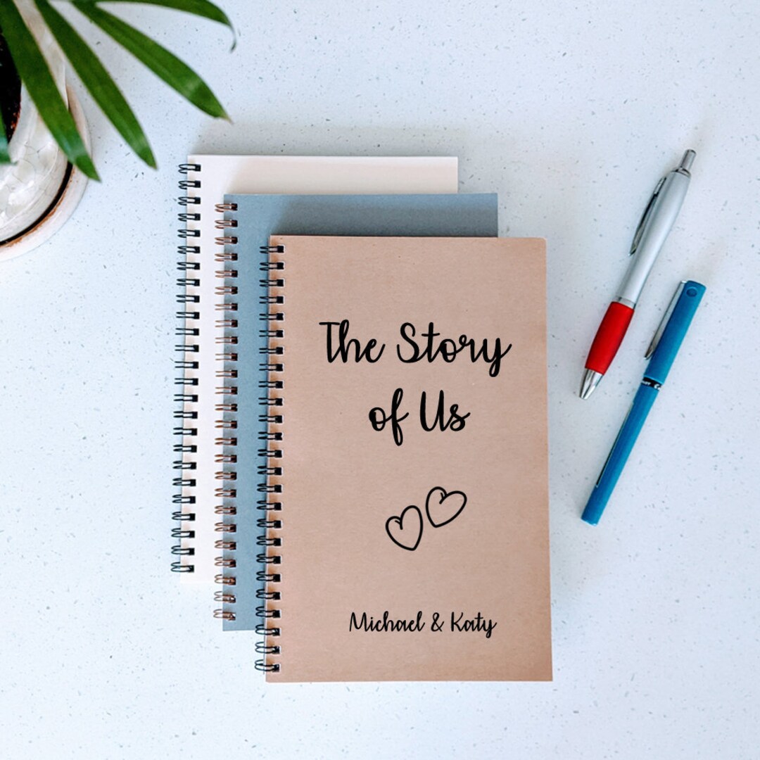 Personalized the Story of Us Notebook With Names 5.5 X 8.5 ...