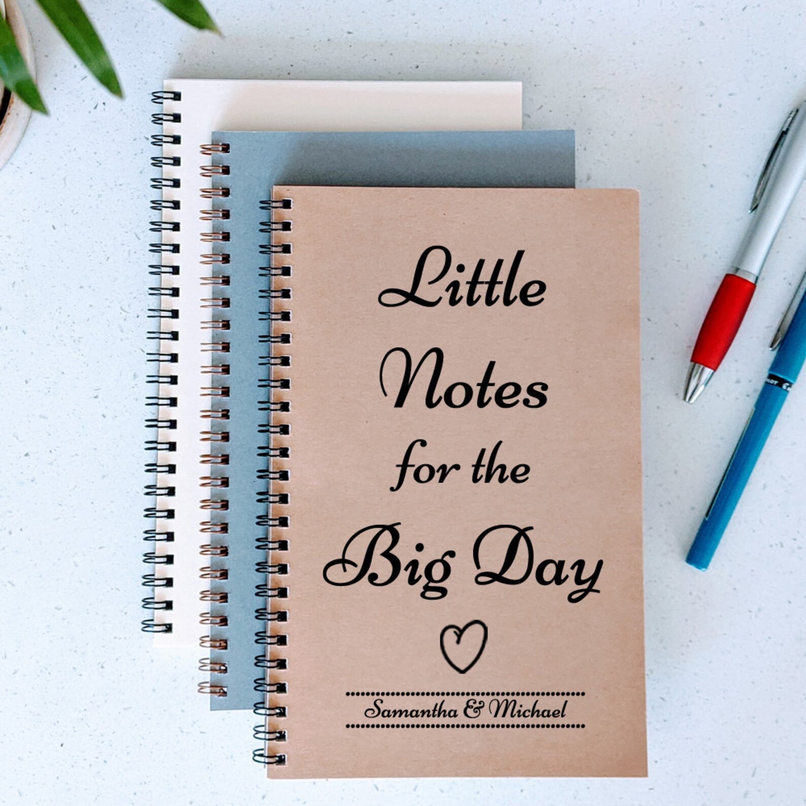 Personalized Little Notes for the Big Day Notebook With Names - Etsy