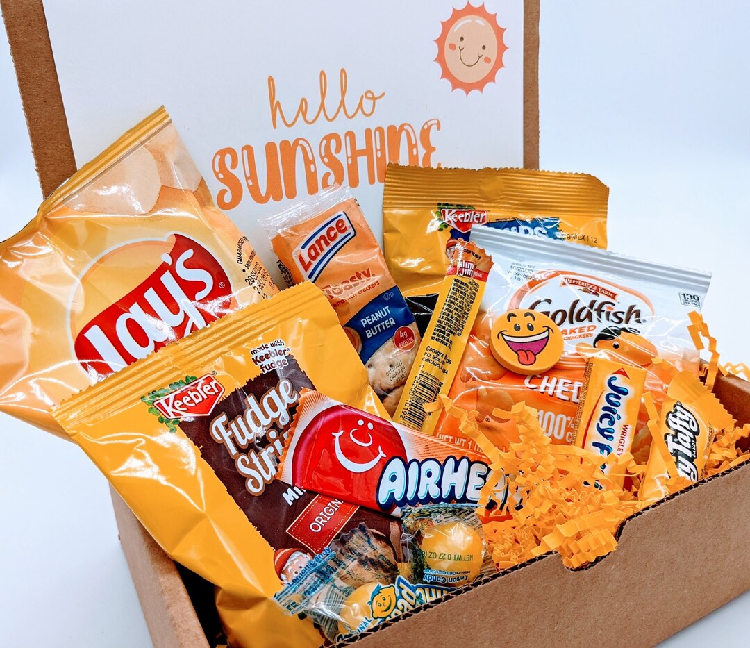 Hello Sunshine Snack Box, Appreciation Gift, Thinking of You, Care ...