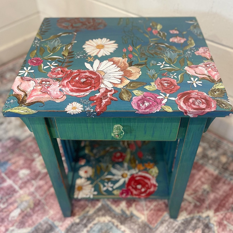 Hand Painted Table - Etsy