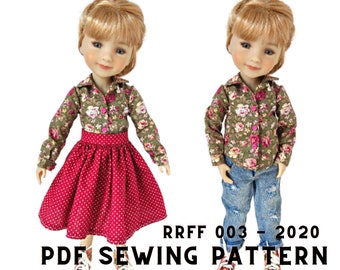 PDF Pattern to Make Layered Top for Ruby Red Fashion Friends - Etsy