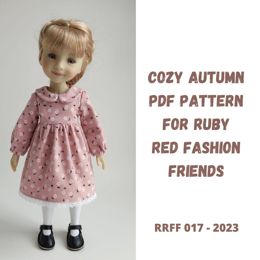 Fall Dress PDF Sewing Pattern for Ruby Red Fashion Friends 15" Dolls - Etsy