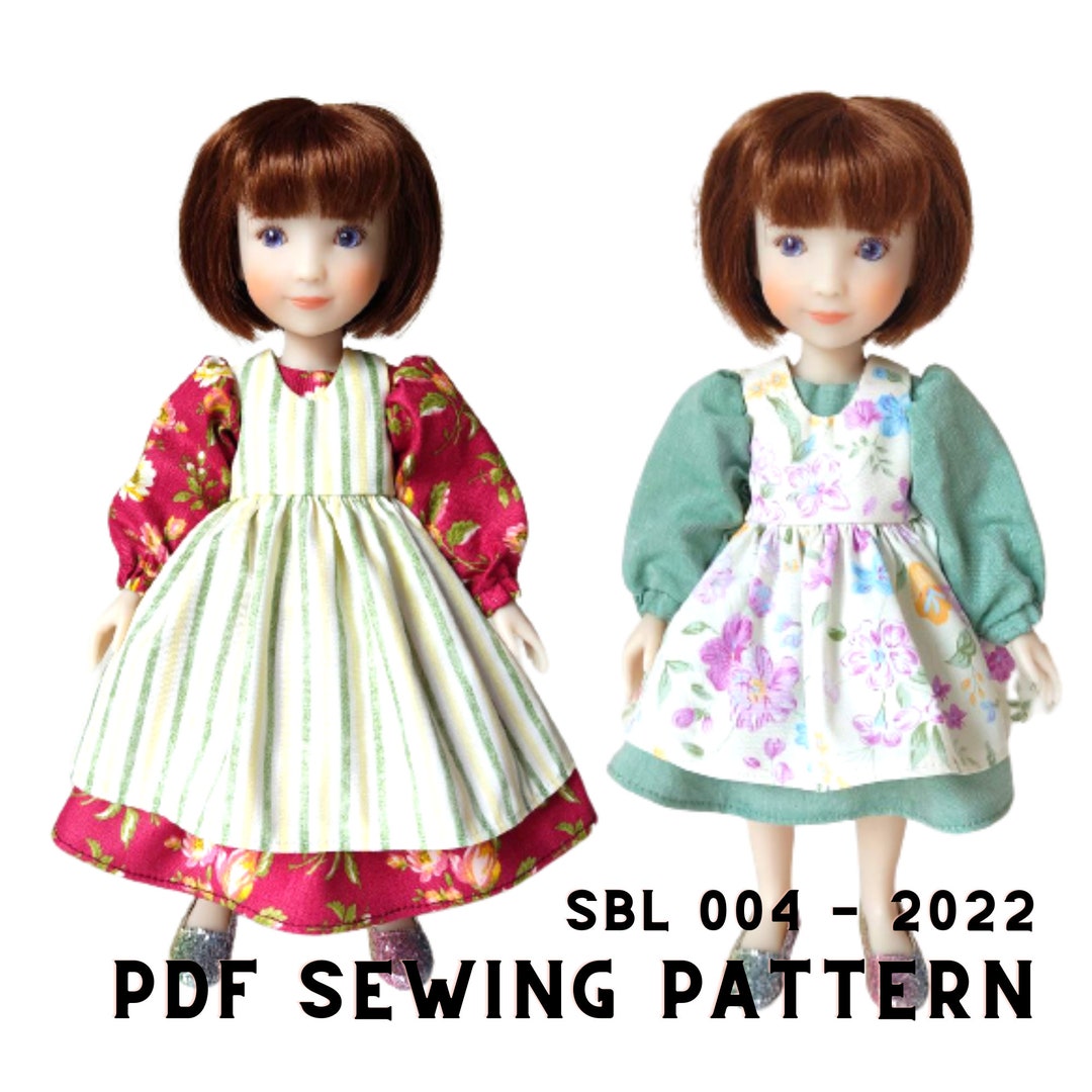 PDF Sewing Pattern for Siblies Dolls – Dress & Pinafore – Step-by-step ...