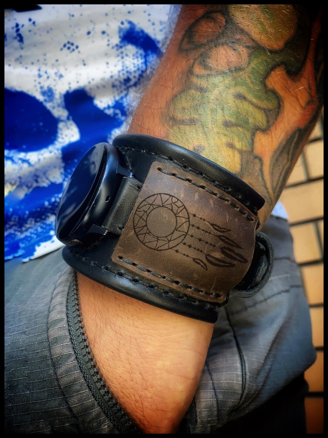 Dreamcatcher Wide Watch Strap for Apple / Samsung Genuine Leather ...