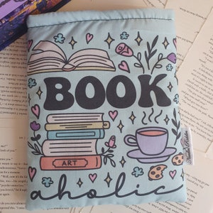 Book Sleeve / Book Jacket / Kindle Sleeve BLUE BOOKAHOLIC - Etsy