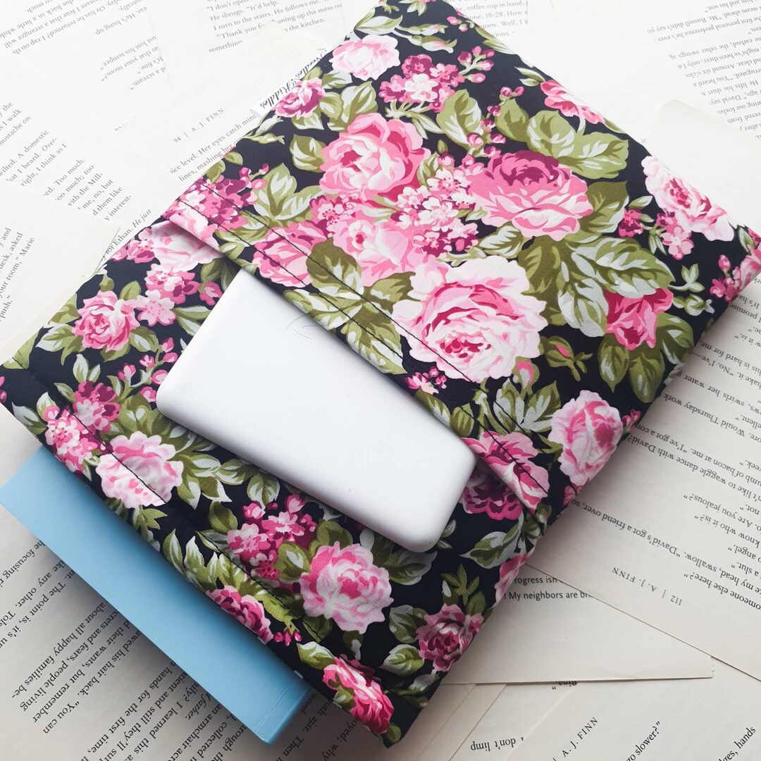 Book Sleeve With Pocket, Book Jacket, Kindle Sleeve, Bookmark Sleeve ...