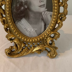 Large Vintage Style Gilt Gold Oval French Rococo Style Portrait Picture ...