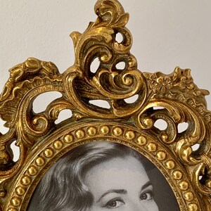 Large Vintage Style Gilt Gold Oval French Rococo Style Portrait Picture ...