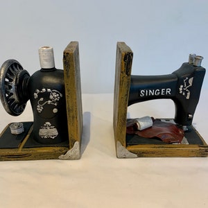 Vintage Style Singer Sewing Machine Bookends Book Tidy Book Shelf - Etsy