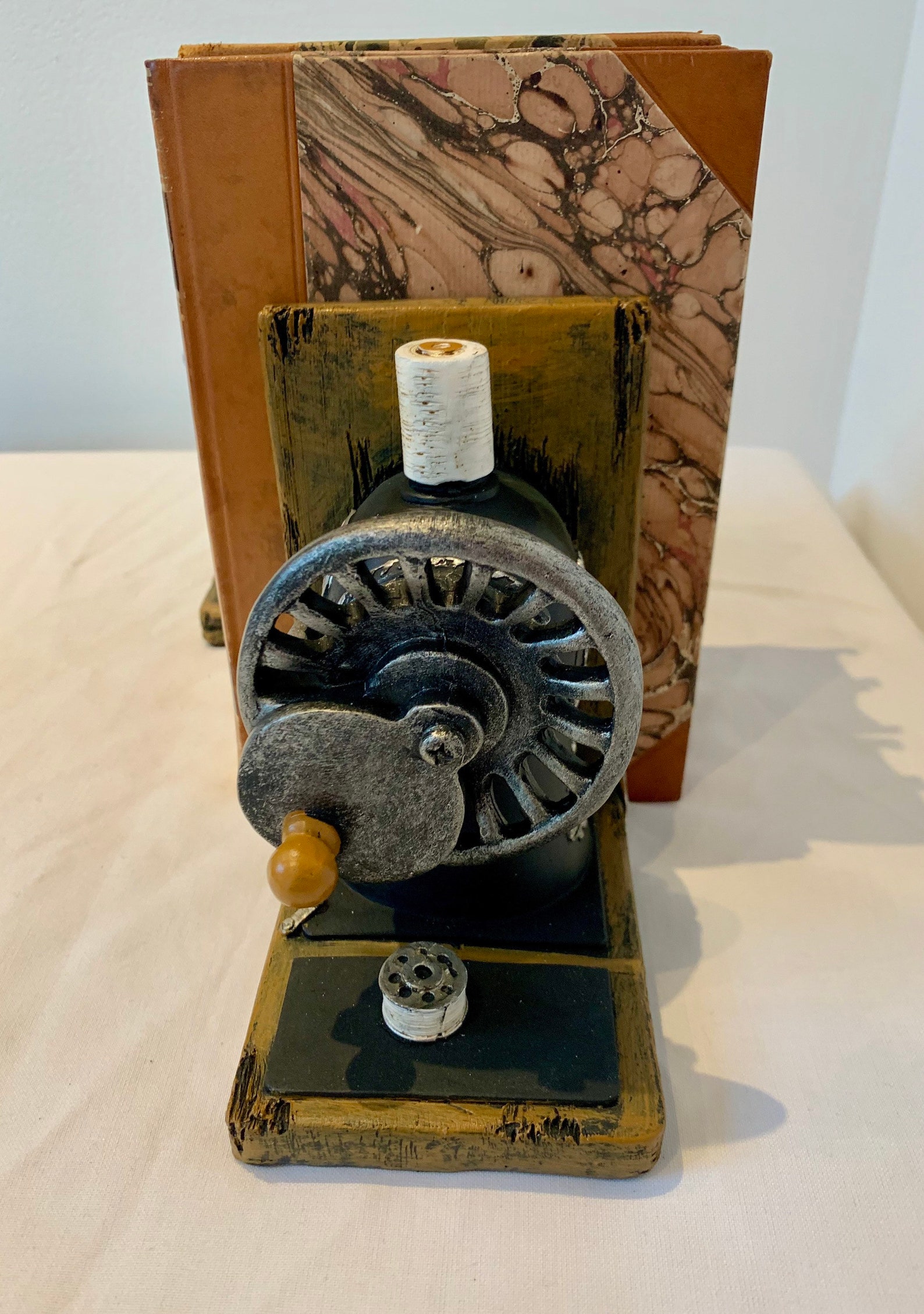 Vintage Style Singer Sewing Machine Bookends Book Tidy Book - Etsy