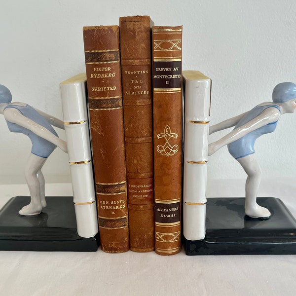 Porcelain Bookends - Etsy