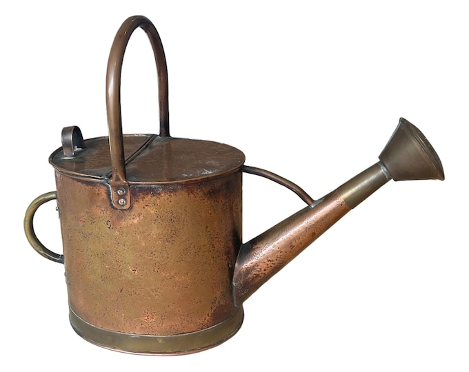 Large Antique Victorian Copper Watering Can Copper Garden Ware Vintage ...