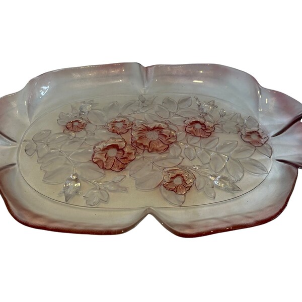 Pink Glass Tray - Etsy