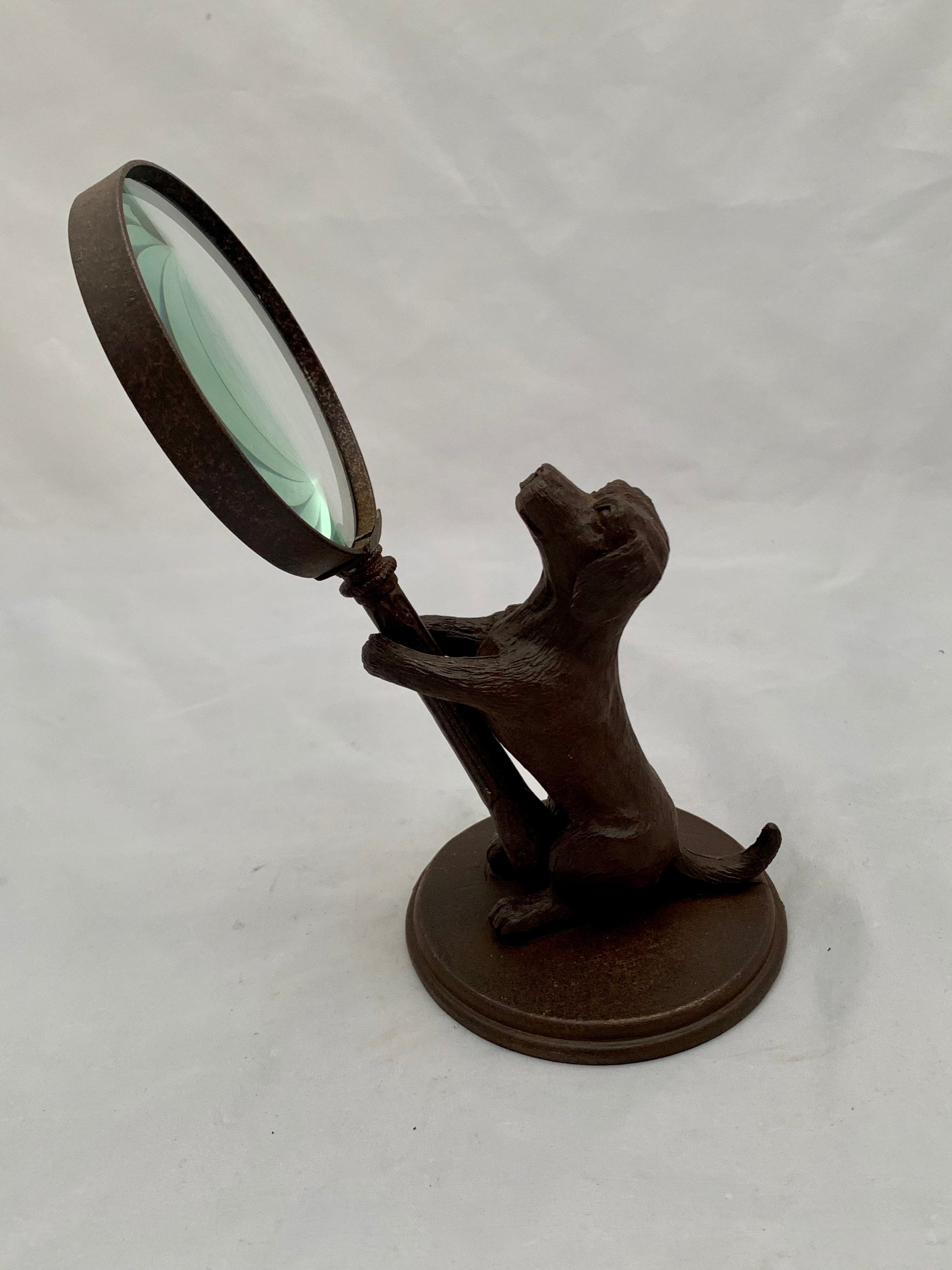 Bronze Effect Desktop Dog Magnifying Glass Reading Aid Office - Etsy