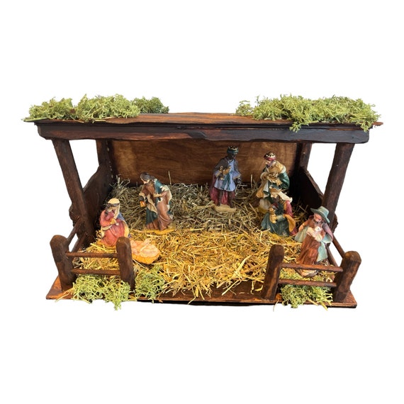 Vintage Handmade Nativity Set Nativity Scene Traditional - Etsy