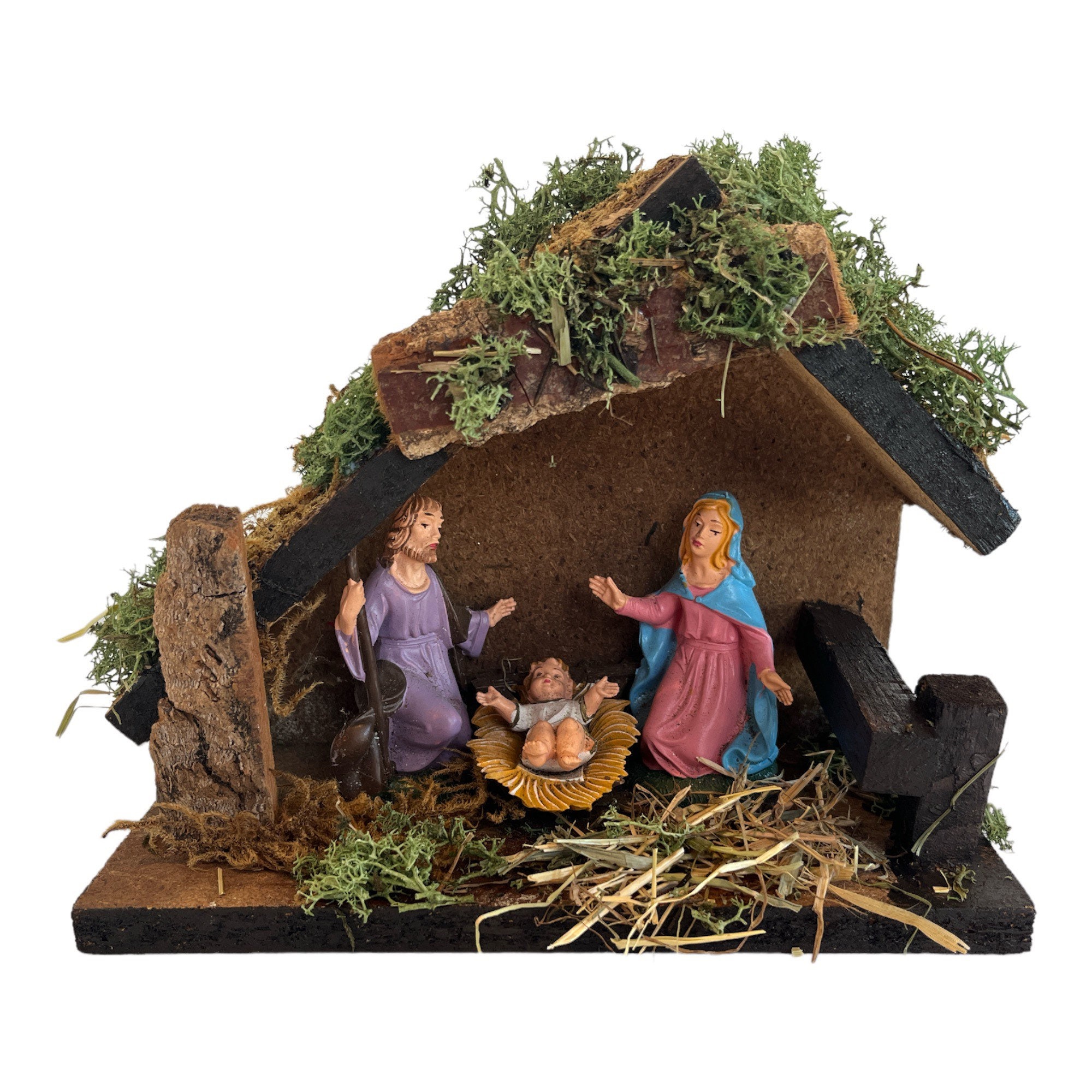 Vintage Christmas Nativity Stable Scene Set Traditional - Etsy UK