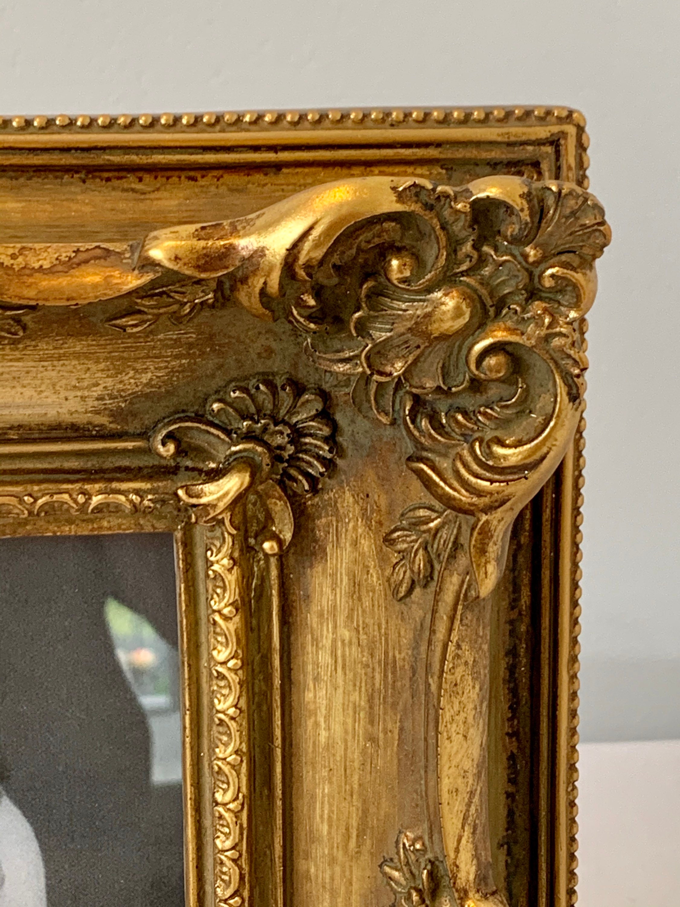 Large vintage style gilt gold carved picture photo frame | Etsy