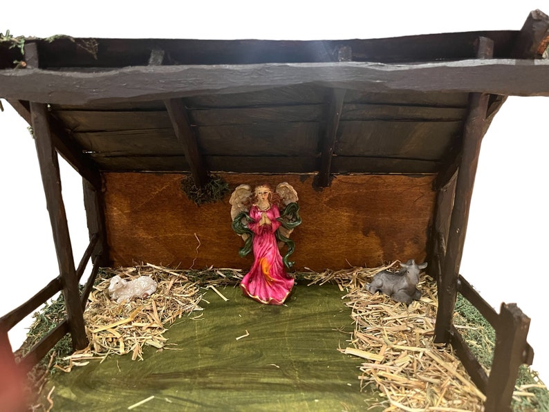 Extra Large Vintage Hand Crafted Christmas Nativity Scene Christmas ...