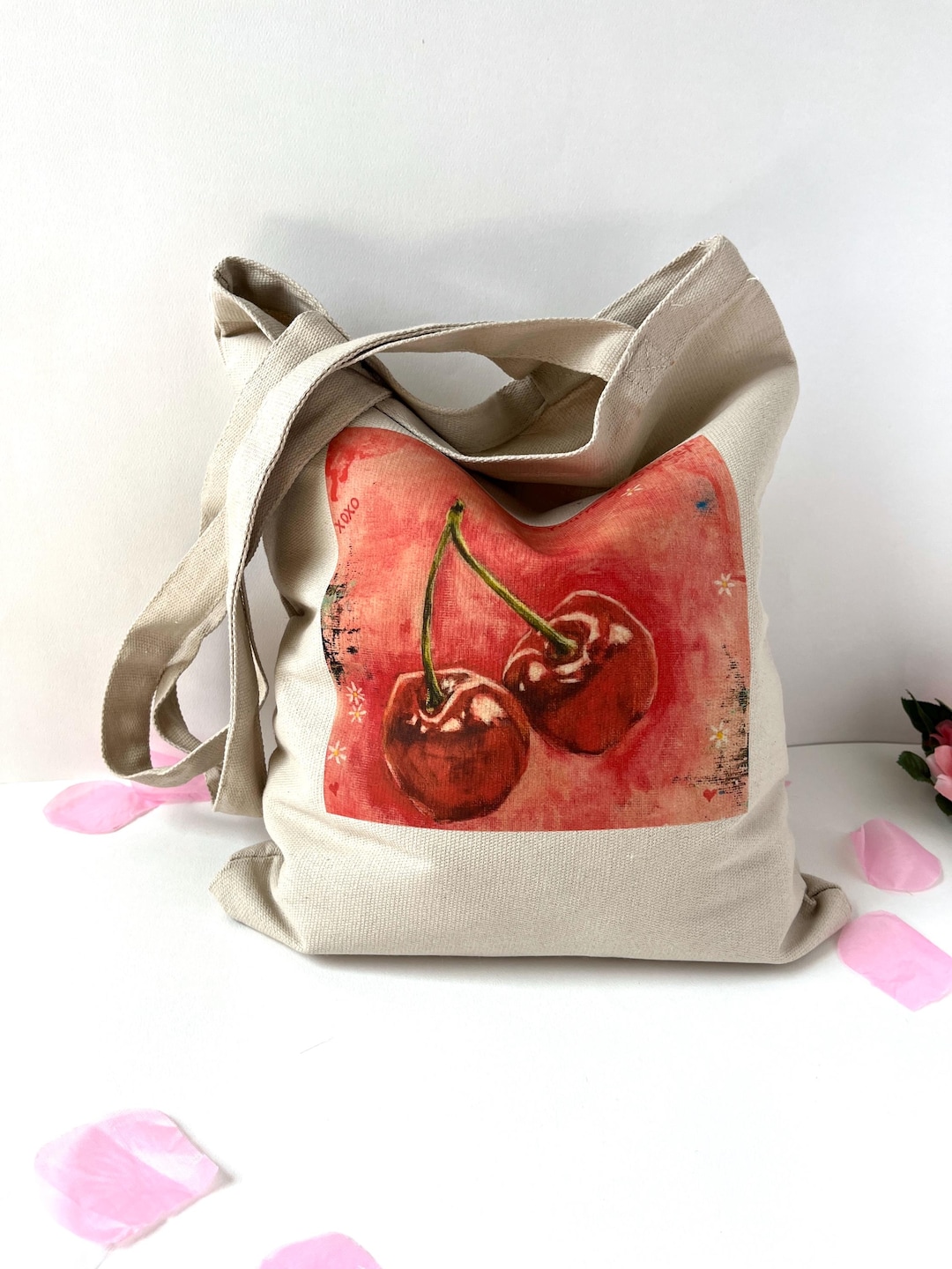 Cherry Bag, Cherry Tote Bag, Balletcore, Coquette Cherry, Dark Coquette ...