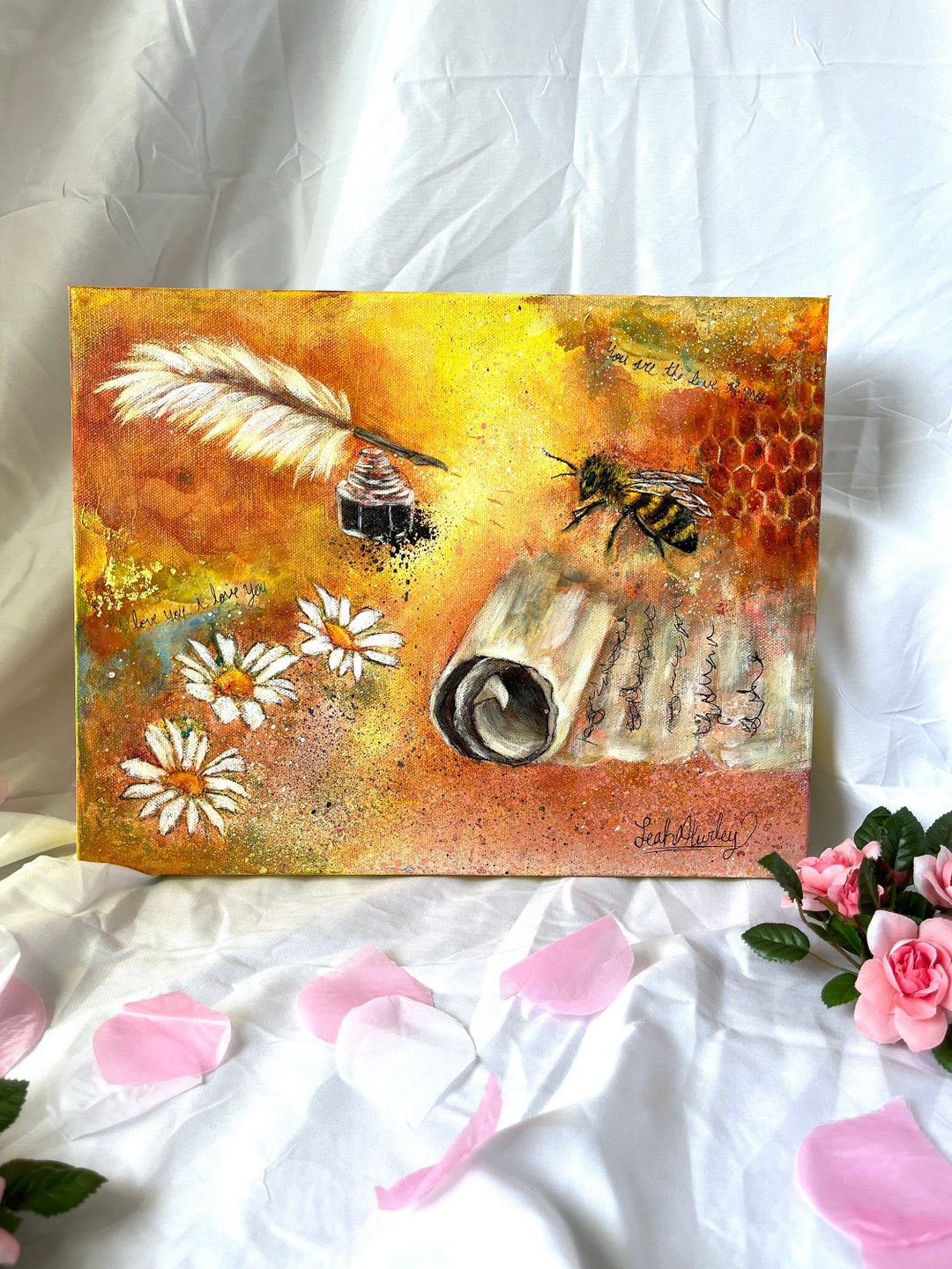 Bee Art, Honeycomb Decor, Honey Bee Wall Art, Honey Decor ...