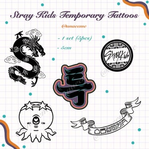 Stray Kids 5 Star S Class Temporary Tattoos Kpop Bang Chan Lee Know