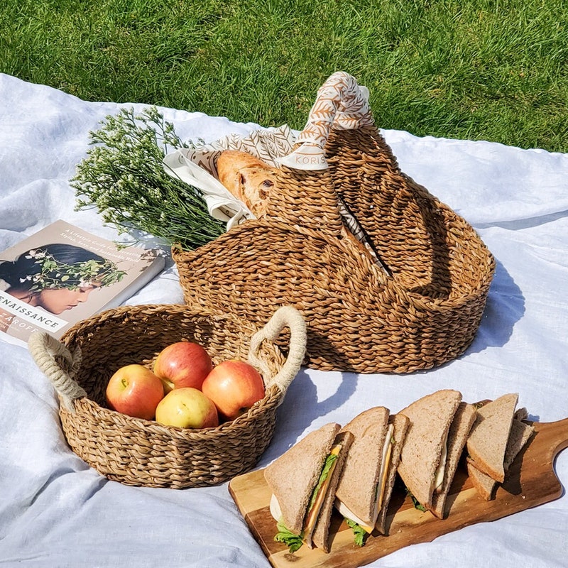 Wicker Picnic Basket - Etsy