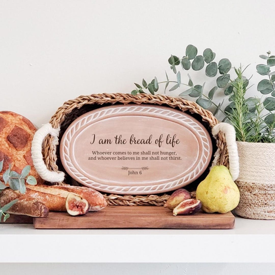 I Am the Bread of Life Bible Gift Personalized Christian Gift Housewarming Gift Communion ...