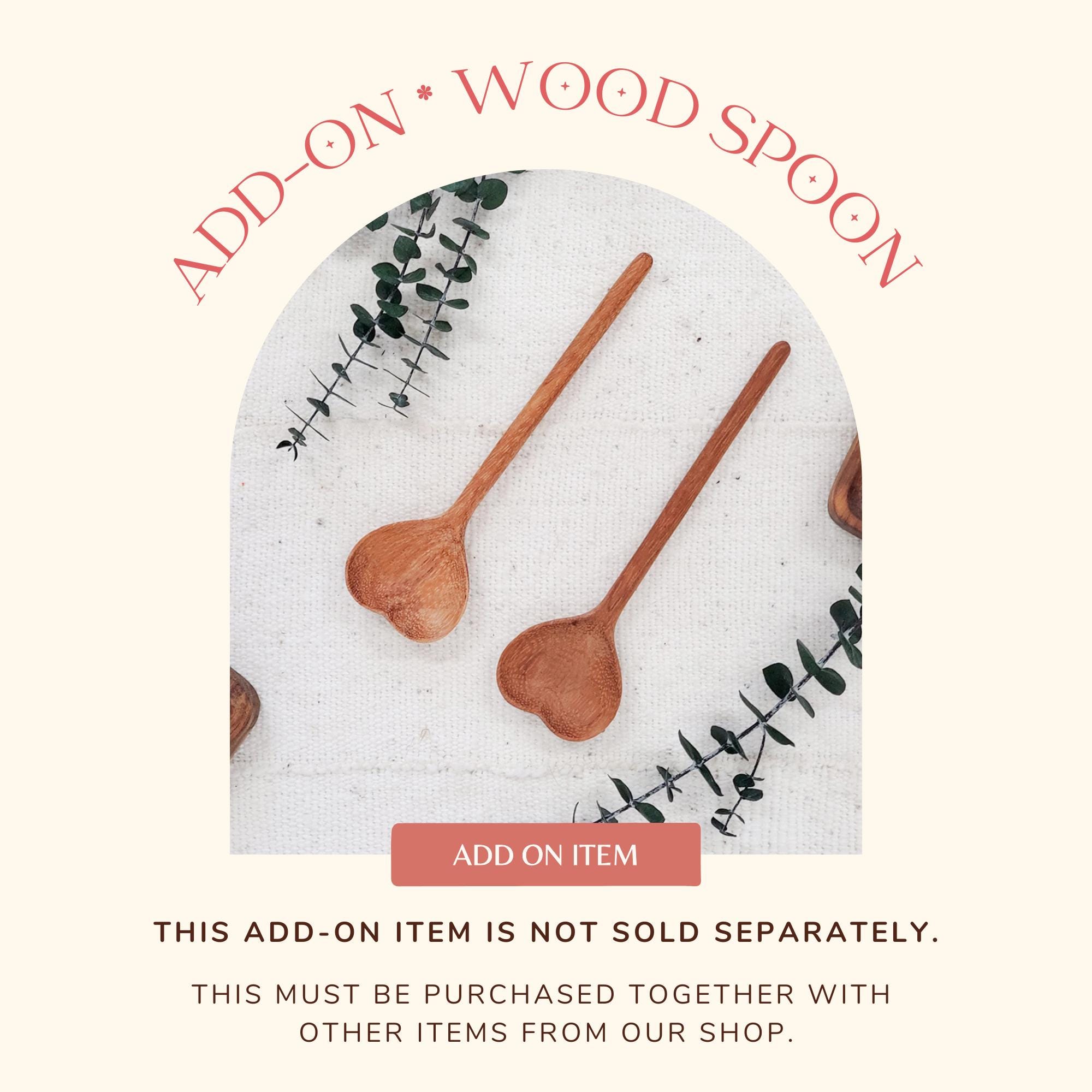 NOT SOLD SEPARATELY • Handmade Wood Spoon • Personalized • Add-on - Etsy