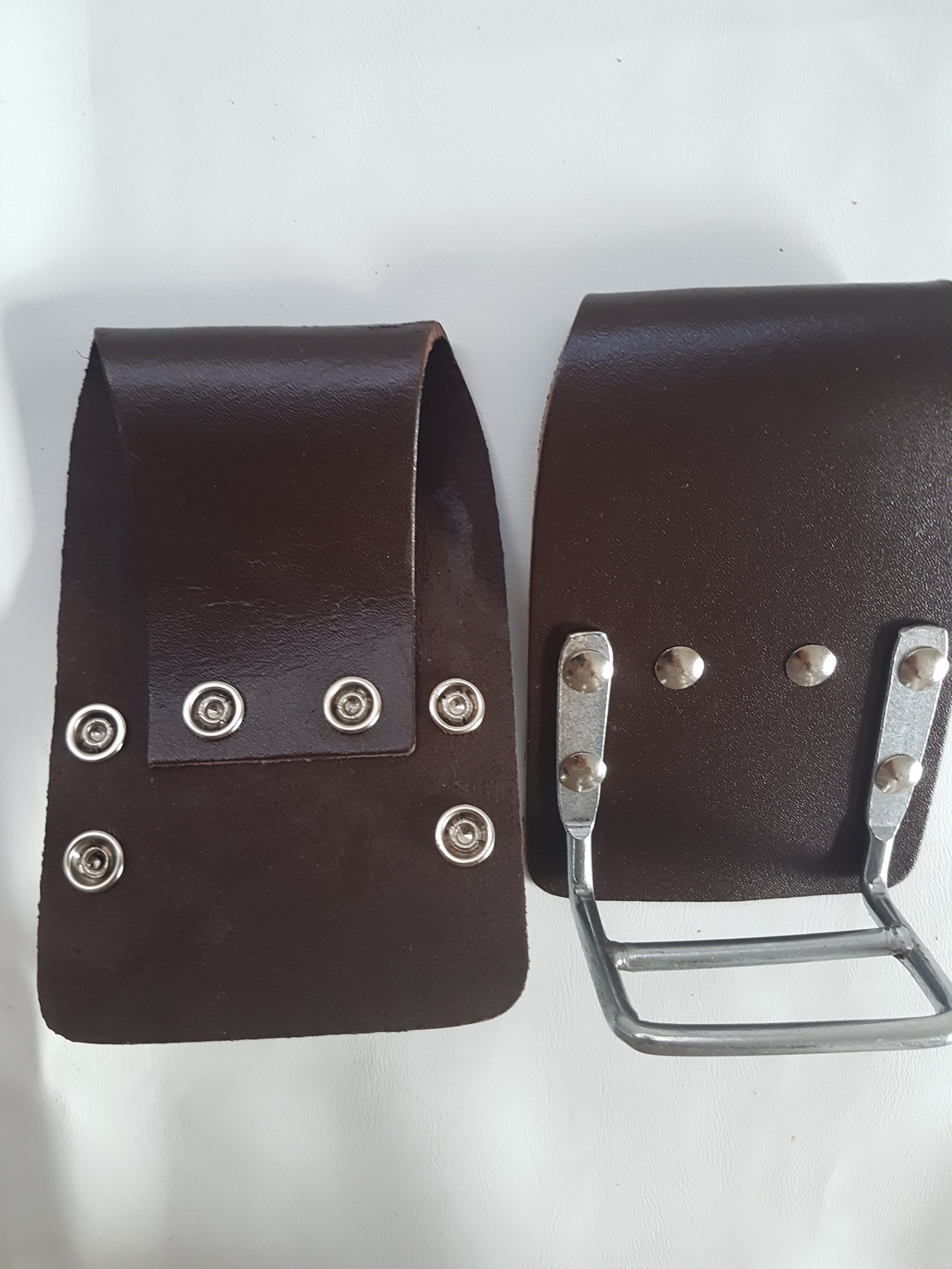 Heavy Duty Scaffold Brown Leather Snip Cutter / PLIER Holder Steel ...