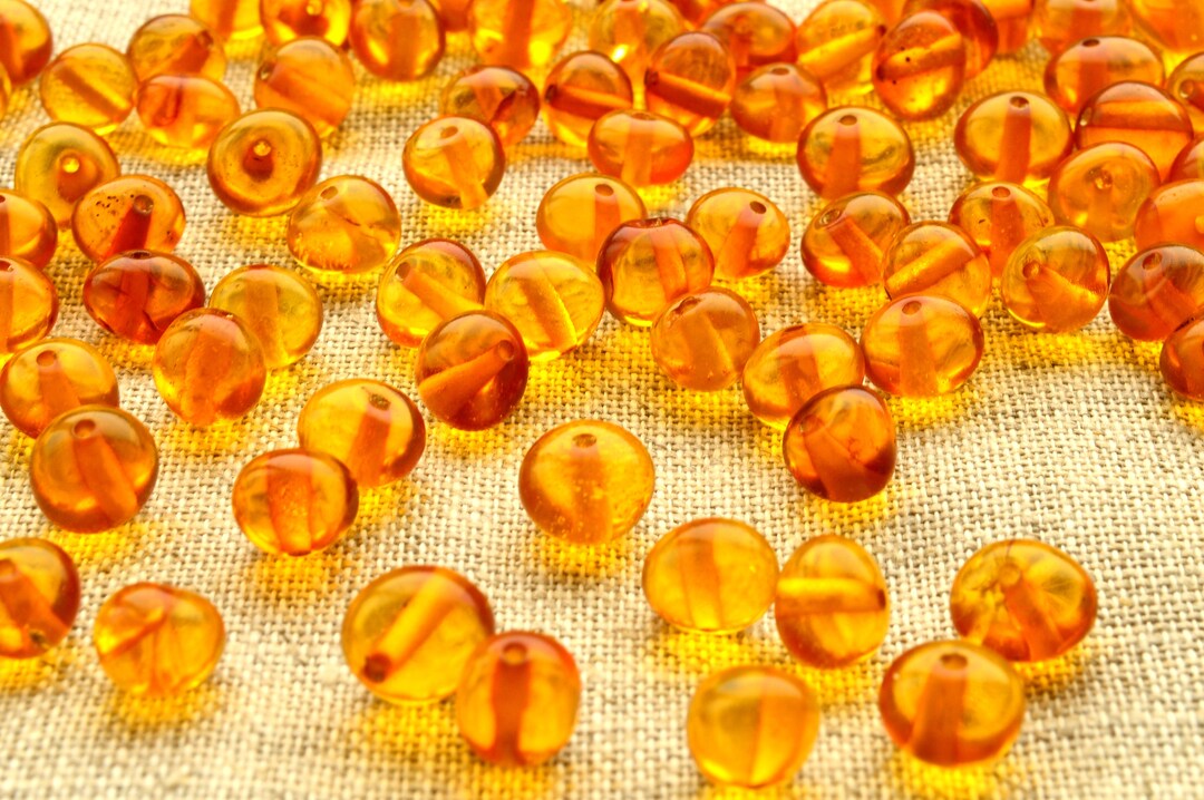 Natural Baltic Amber Beads BQ 80 Psc (10 Grams) Big Beads (6-7mm ...