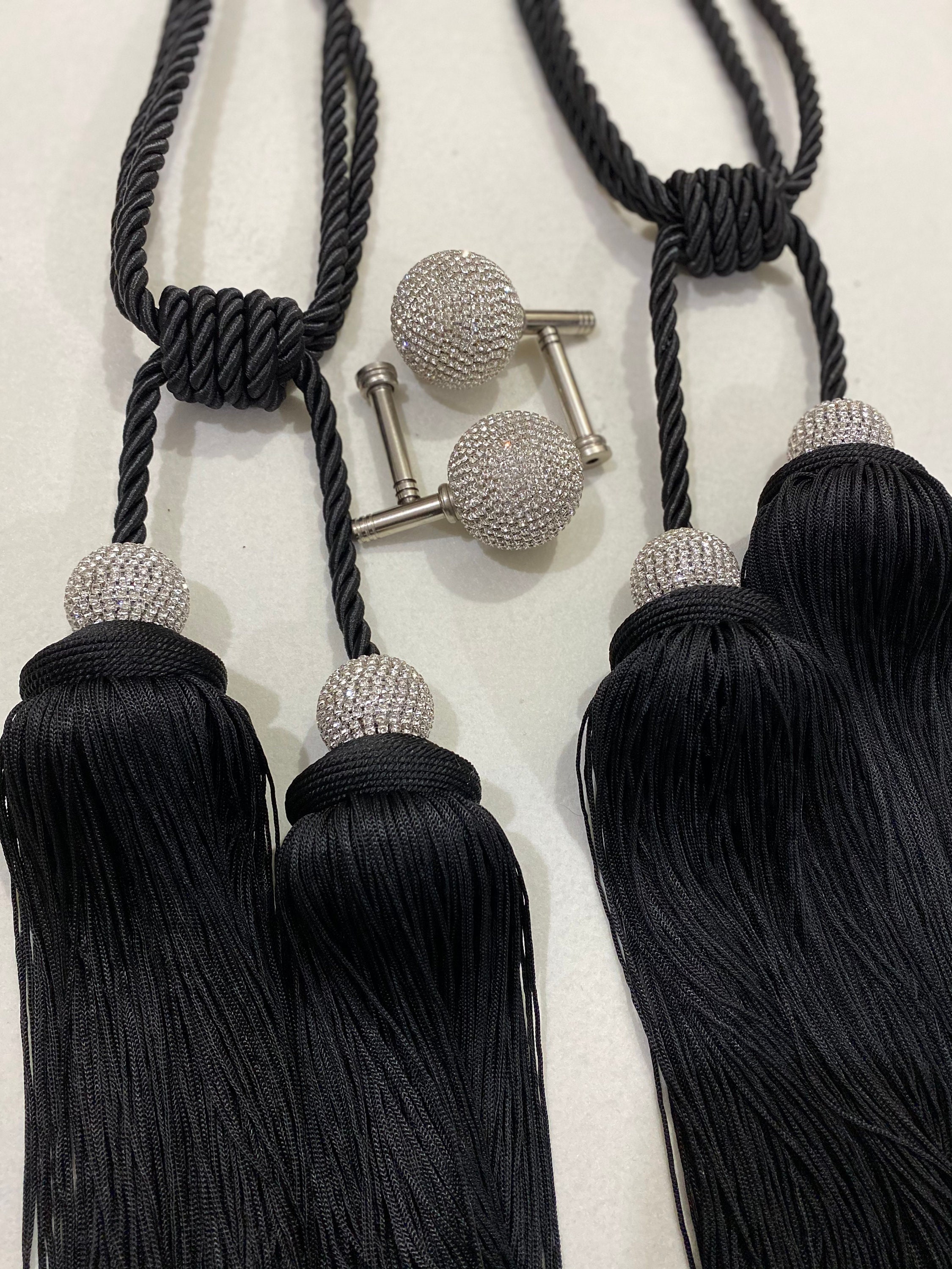 Pack of 2 Crystal Tie Back Swarovski Tiebacks Luxury - Etsy