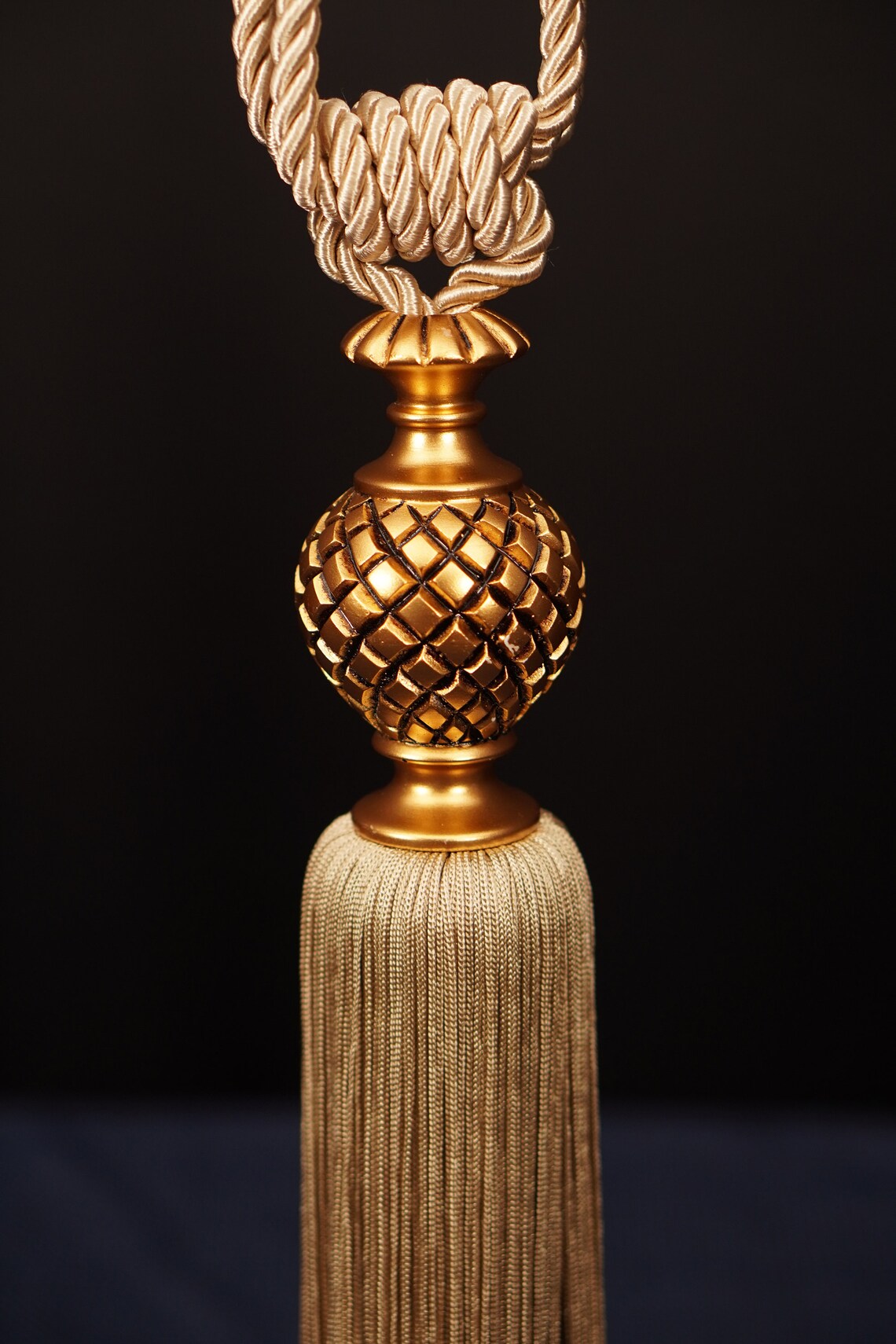 Pack of 2 Leaf Gold Tieback Curtain Tiebacks Tassel Tie - Etsy