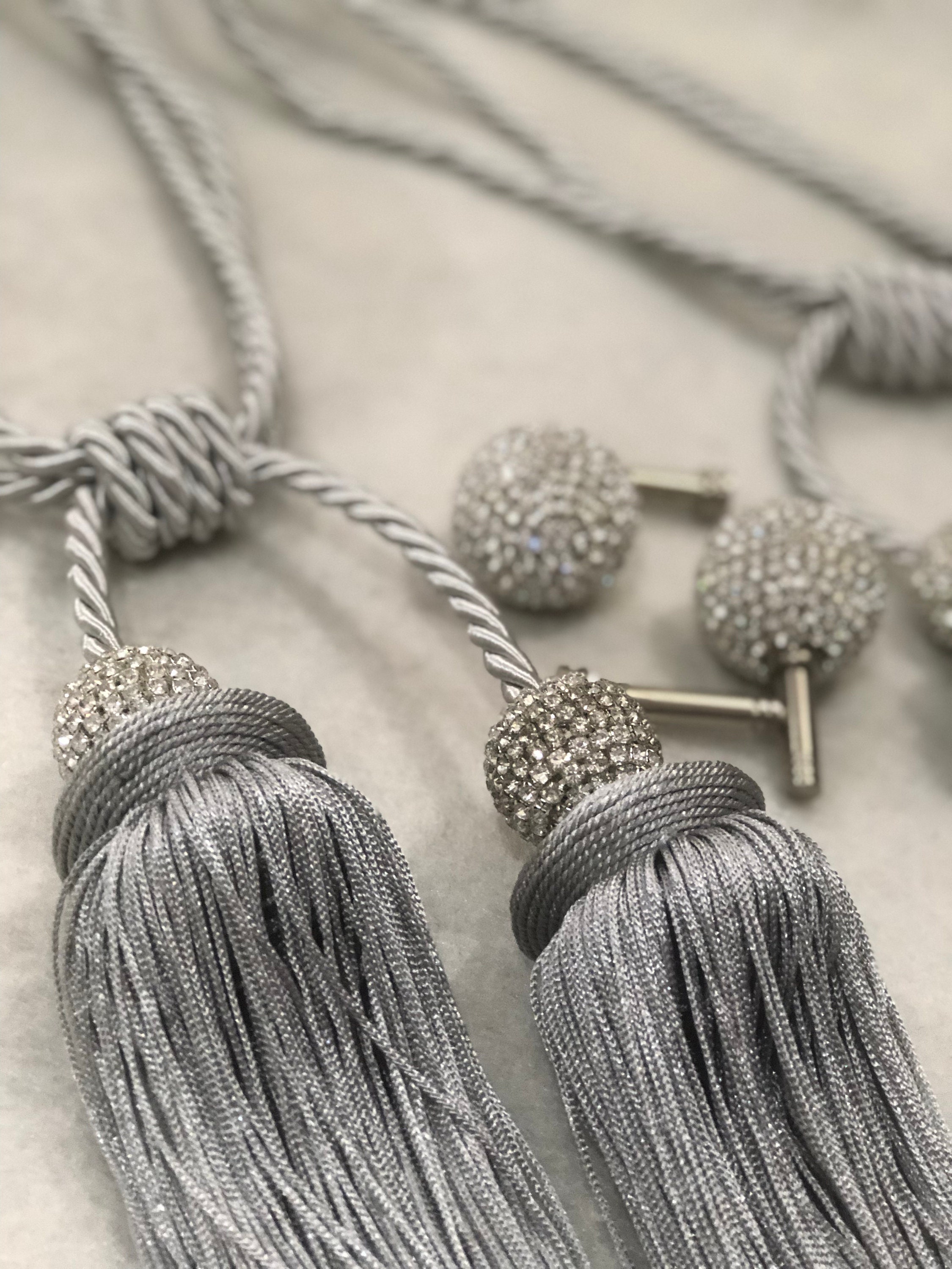 Pack of 2 Crystal Tie Back Swarovski Tiebacks Luxury - Etsy