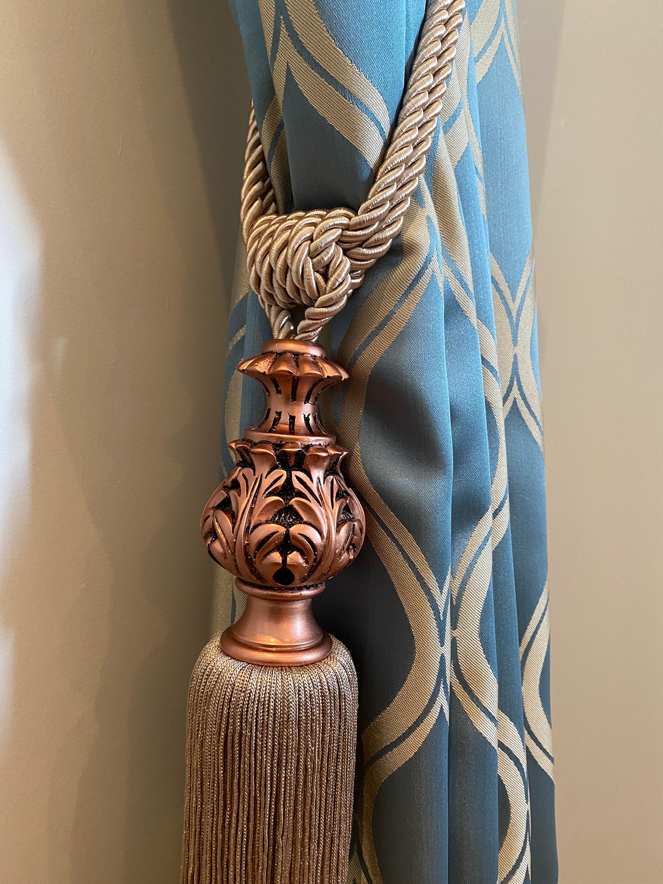 Pack of 2 Copper Curtain Tie Backs Tie Back for Curtain - Etsy