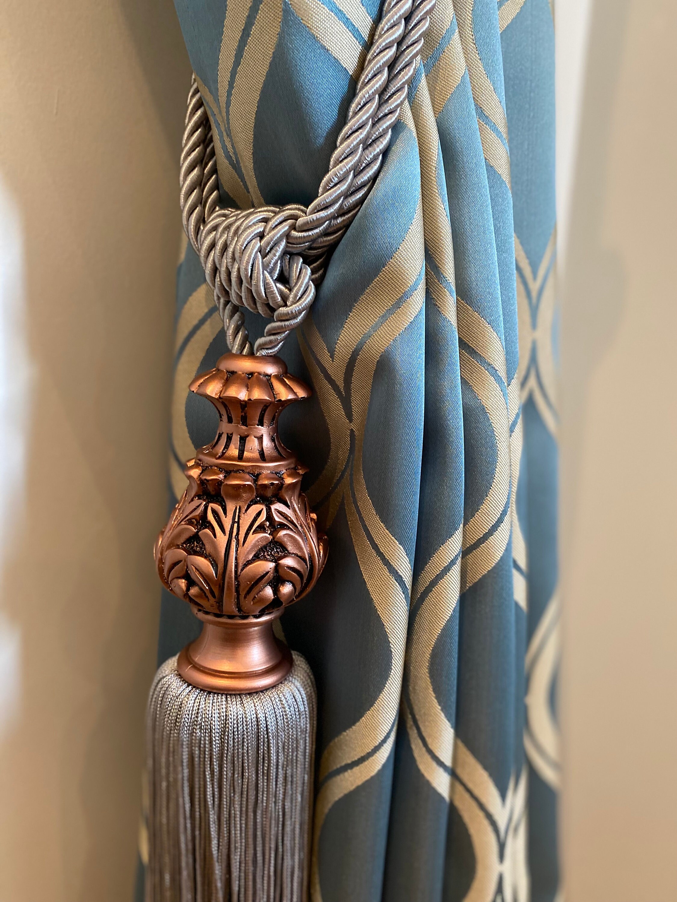 Pack of 2 Copper Curtain Tie Backs Tie Back for Curtain - Etsy