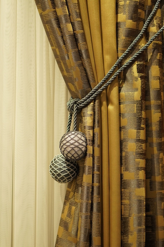 Pack of 2 Knittted Rope Tie Back Tie Backs for Mom navy - Etsy