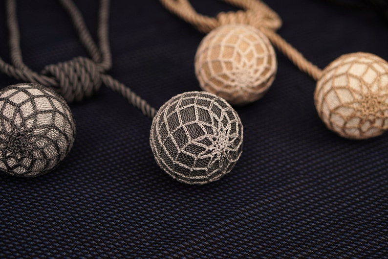 Pack of 2 Knittted Rope Tie Back Tie Backs for Mom navy - Etsy