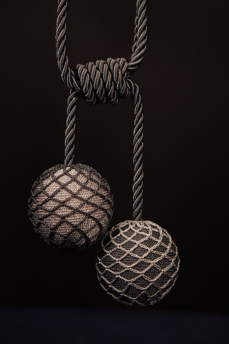 Pack of 2 Knittted Rope Tie Back Tie Backs for Mom navy - Etsy